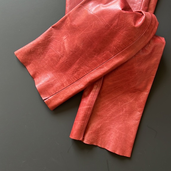 Earl Jeans | Pants & Jumpsuits | 999 Vintage Deep Red 10 Leather Pants ...